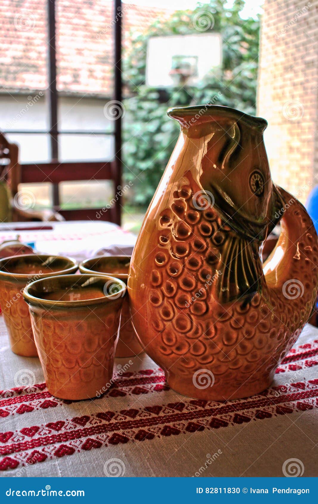 Fish Pitcher stock photo. Image of shaped, cups, fish - 82811830