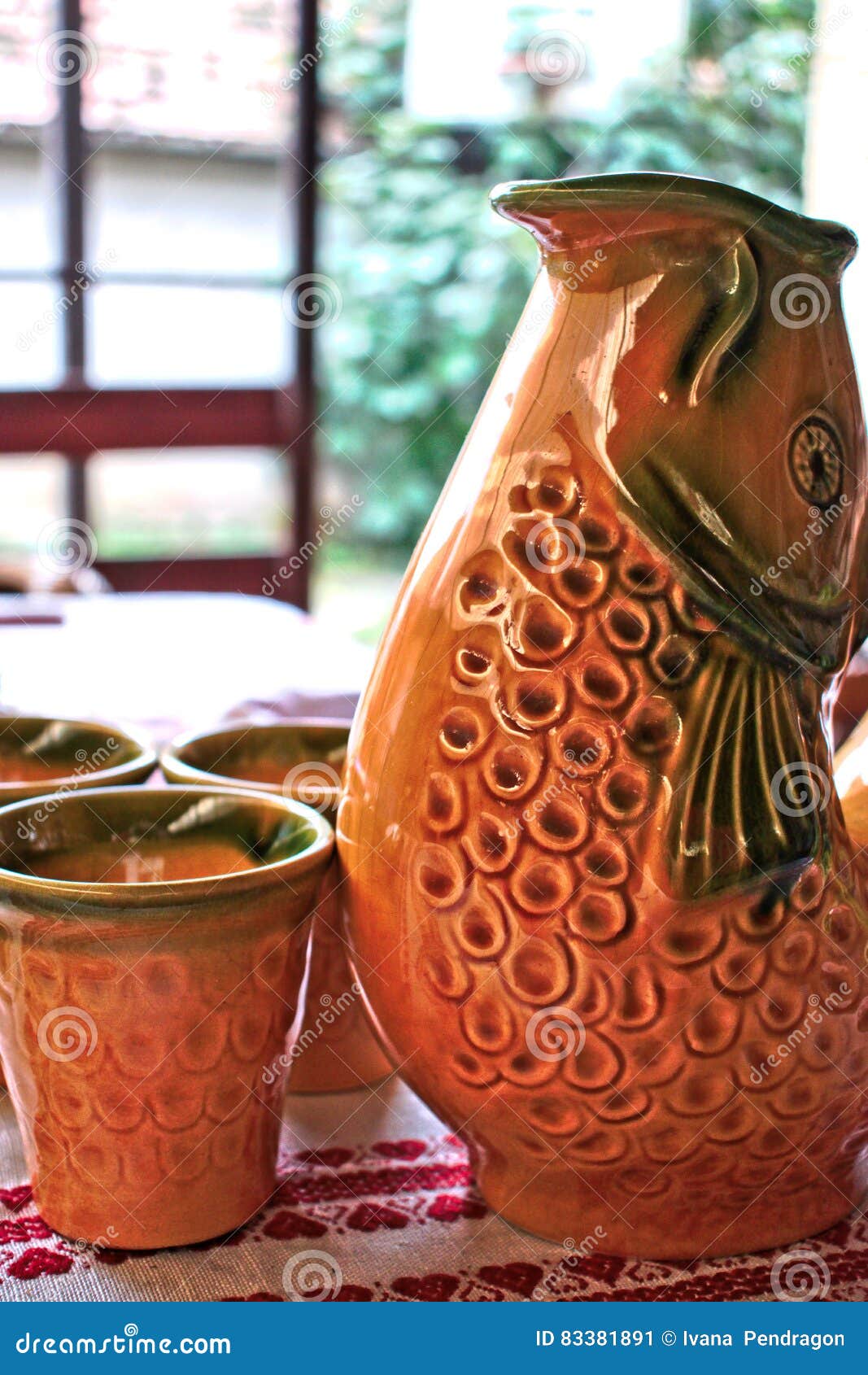 Fish Pitcher stock image. Image of water, ceramics, scales - 83381891