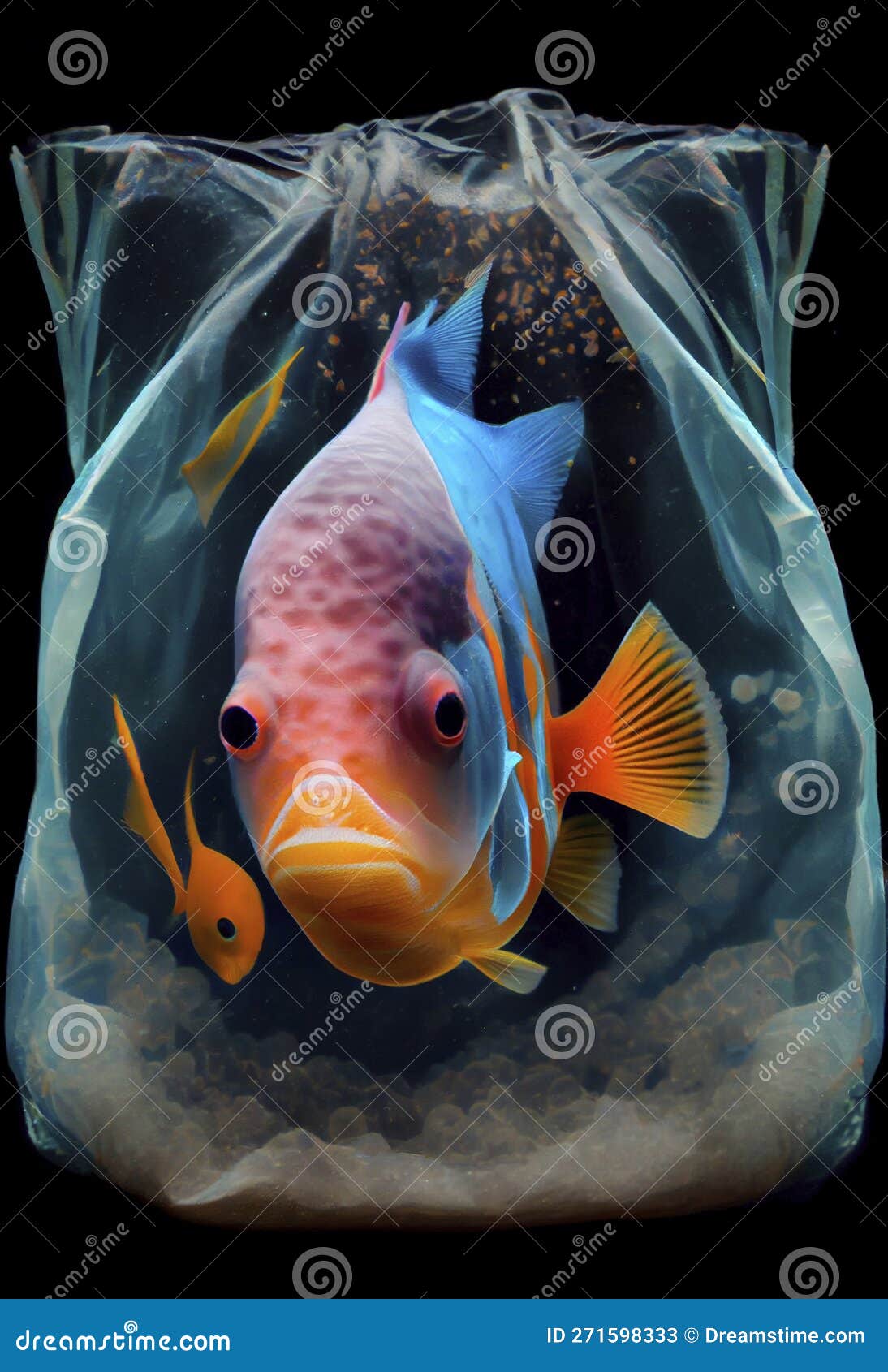 A Fish in a Plastic Bag . the Concept of Pollution in the Ocean ...