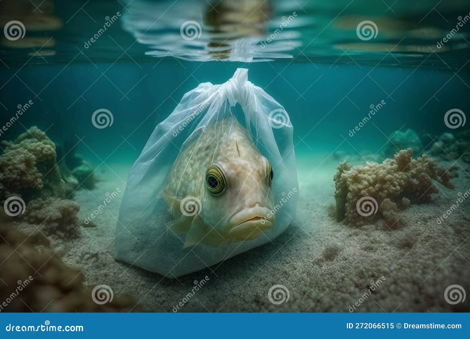 Fish and Plastic Pollution. Envrionmental Problem - Plastics ...