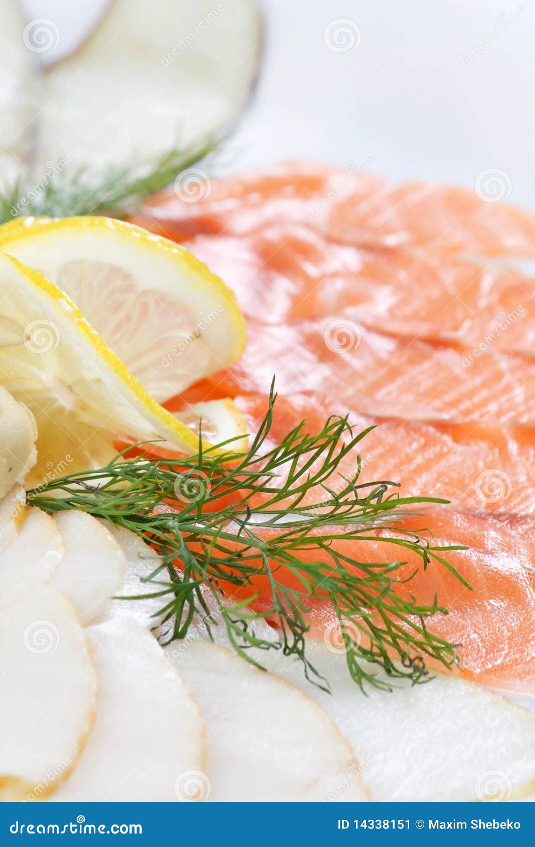 Fish on the plate stock image. Image of tasty, butter - 14338151