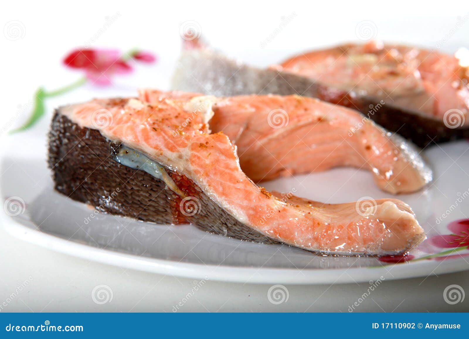 Fish on the plate stock photo. Image of marine, white - 17110902