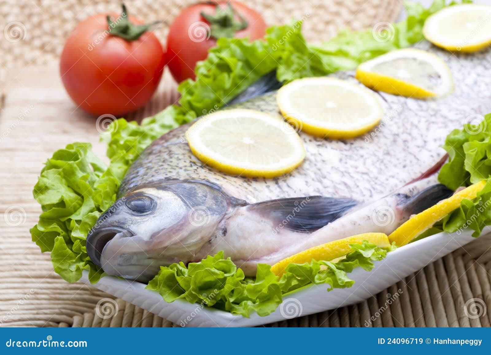 Fish plate stock image. Image of diet, china, dinner - 24096719