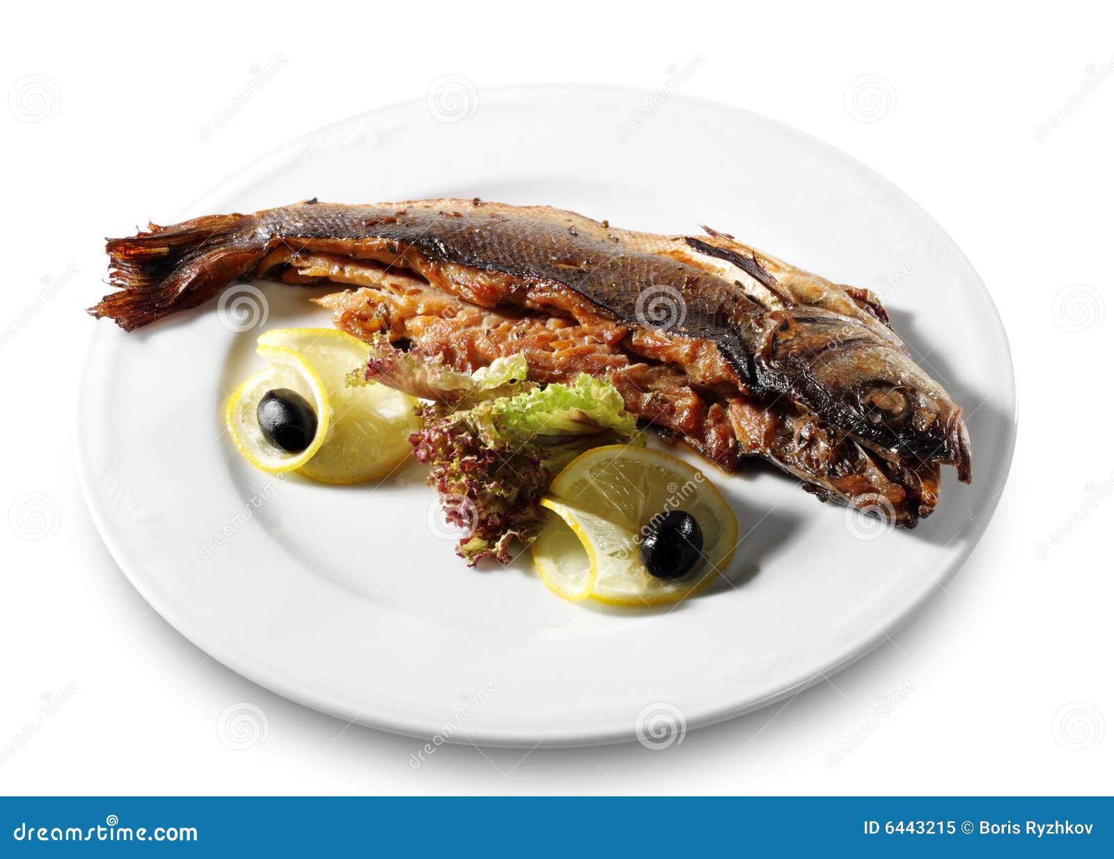 Fish Plate stock image. Image of dining, cuisine, lunch - 6443215