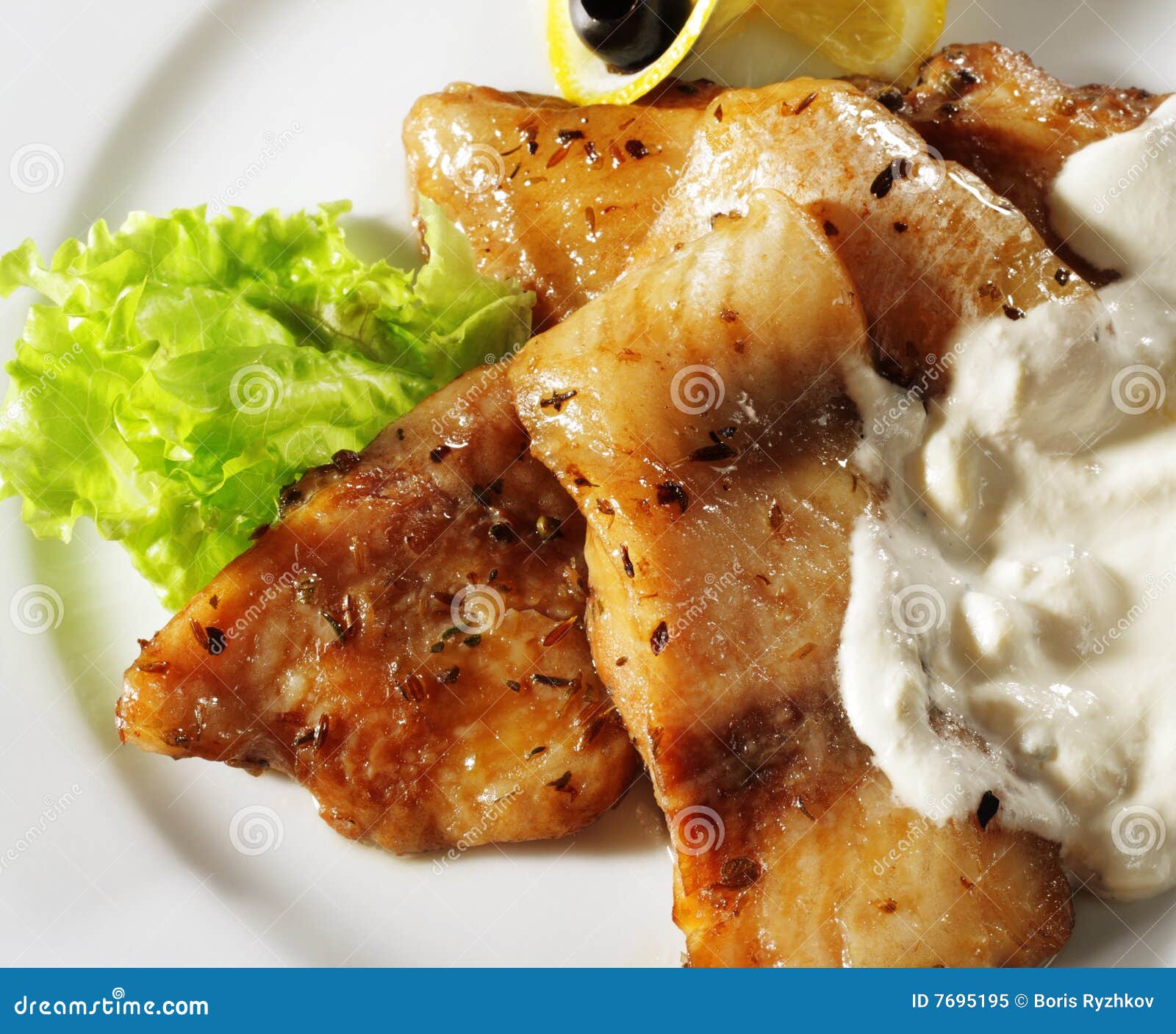 Fish Plate stock image. Image of people, food, green, delicious - 7695195