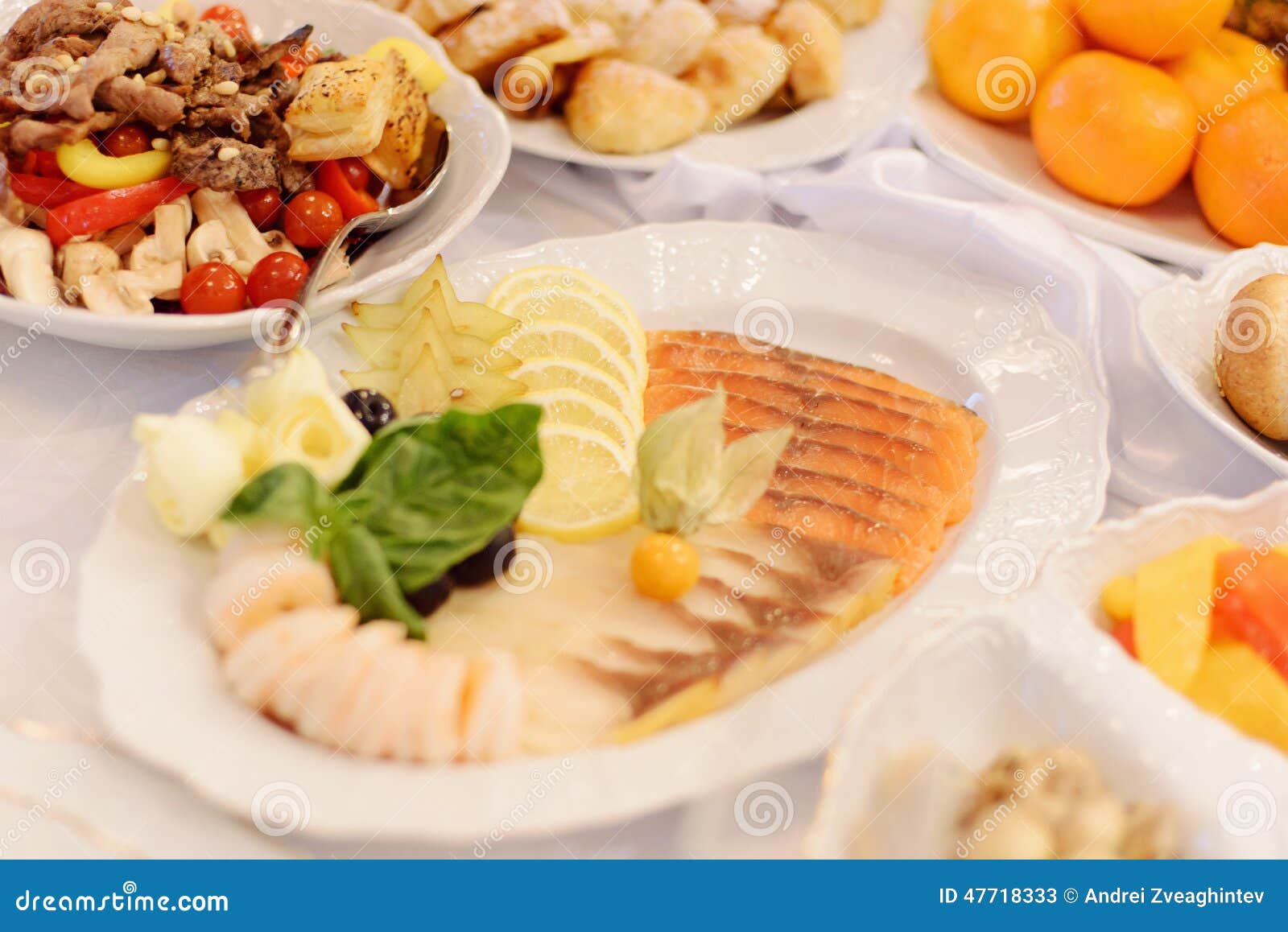 Fish Plate stock image. Image of event, indoors, buffet - 47718333