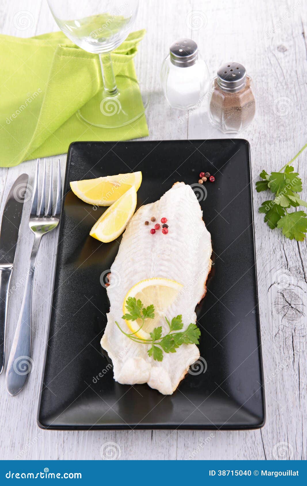 Fish on plate stock photo. Image of restaurant, diet - 38715040