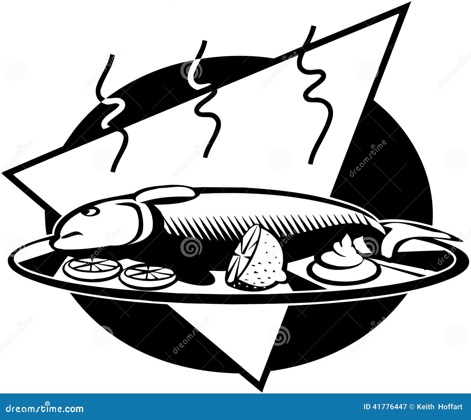 Fish Platter Cartoon Vector Clipart Stock Vector - Illustration of ...