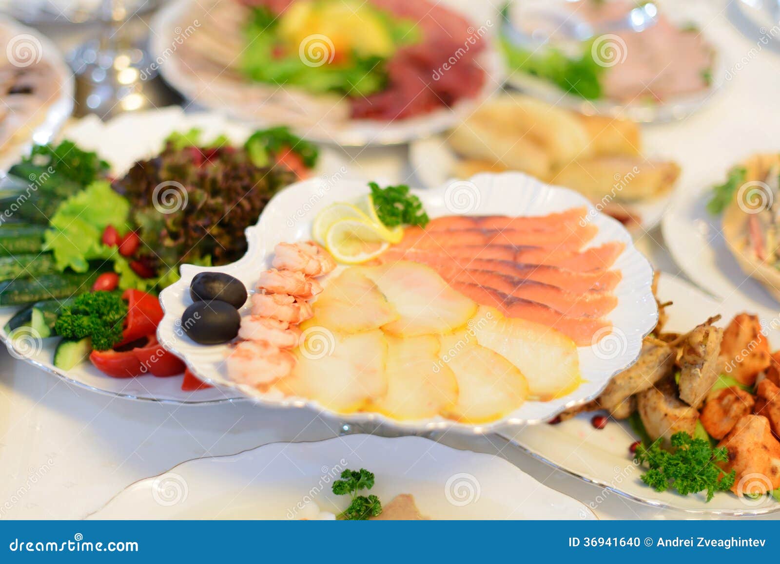 Fish Platter stock photo. Image of hungry, event, cucmber - 36941640