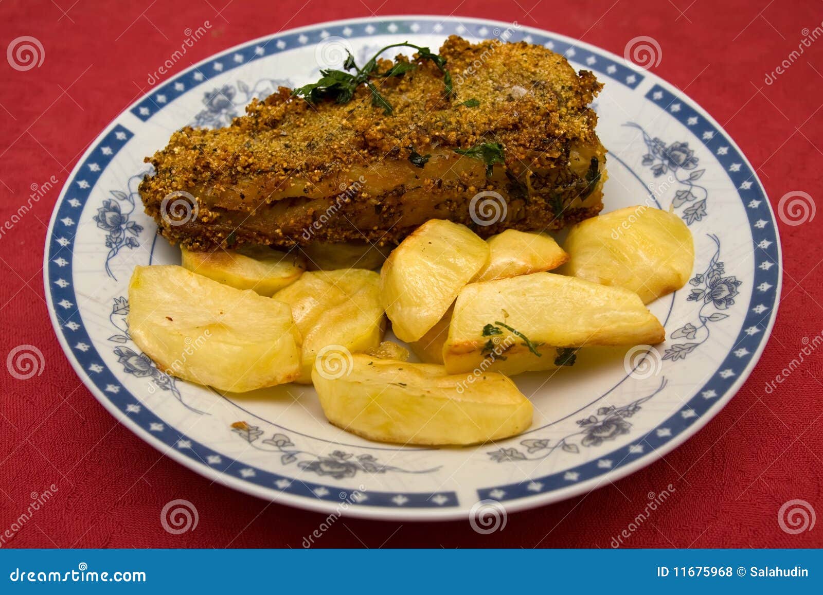 Fish and potatoes stock photo. Image of closeup, nutritions - 11675968