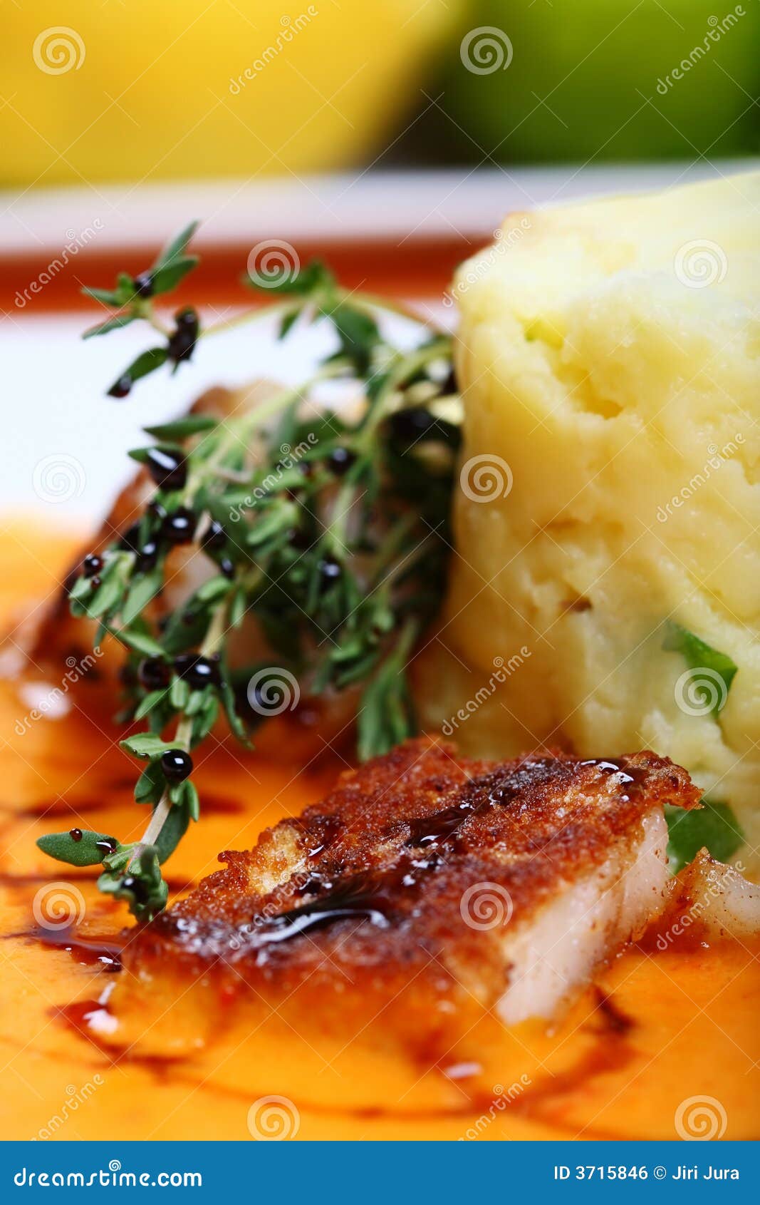 Fish and potatoes stock photo. Image of diet, sauce, meal - 3715846