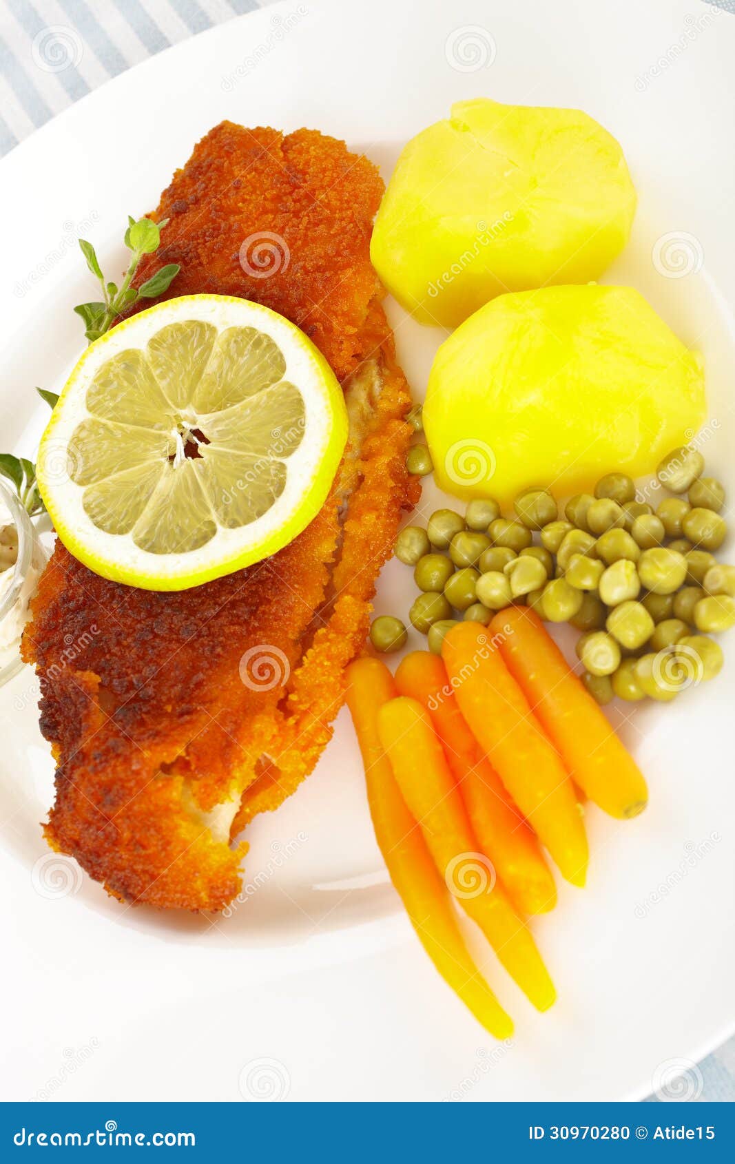 Fish and potatoes stock photo. Image of gourmet, shot - 30970280