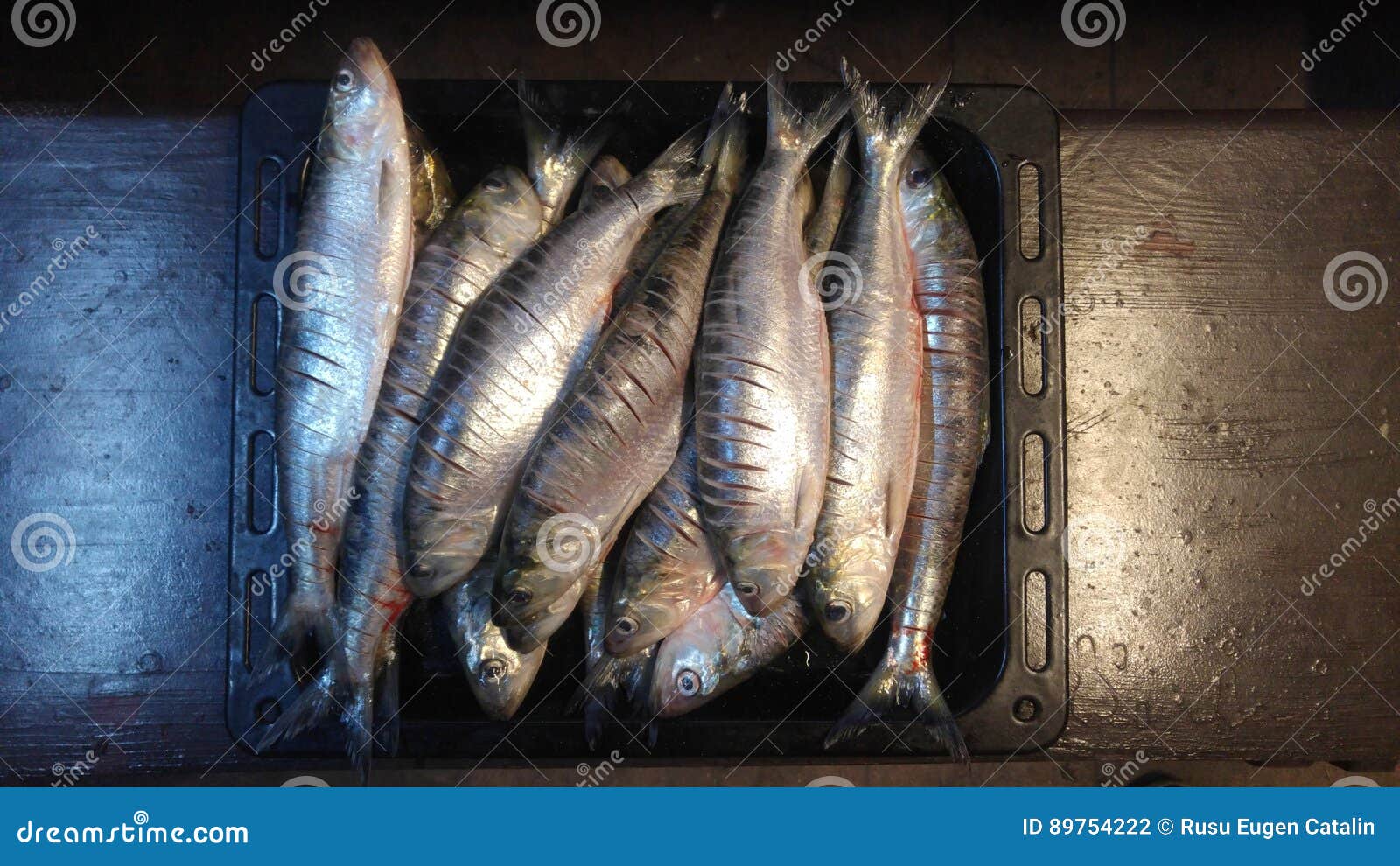 Fish prepared for grilling stock photo. Image of grill - 89754222