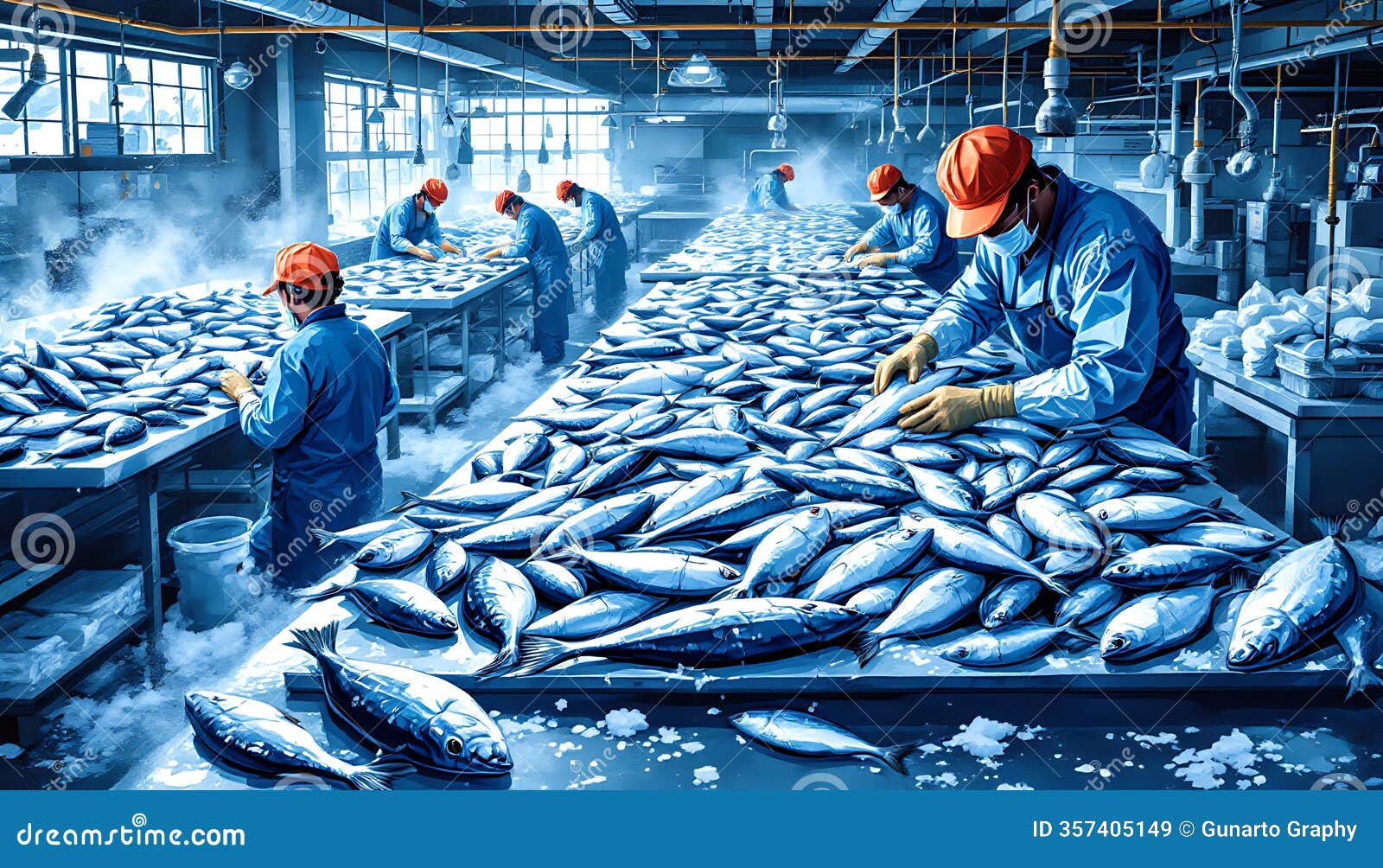 Fish Sorting Linear Icon Cartoon Vector | CartoonDealer.com #230822009