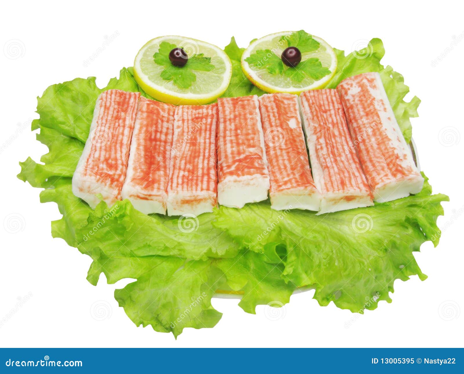 Fish Product on Lettuce Vegetable Stock Image - Image of ripe, product ...