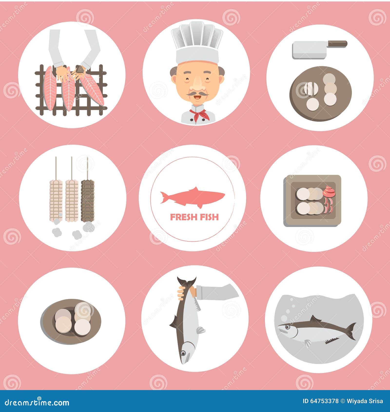 Fish Production With Commercial Fishery And Canning Vector Illustration ...