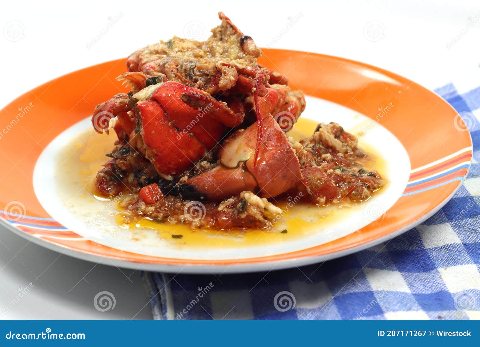 Fish ragout with lobster stock image. Image of healthy - 207171267