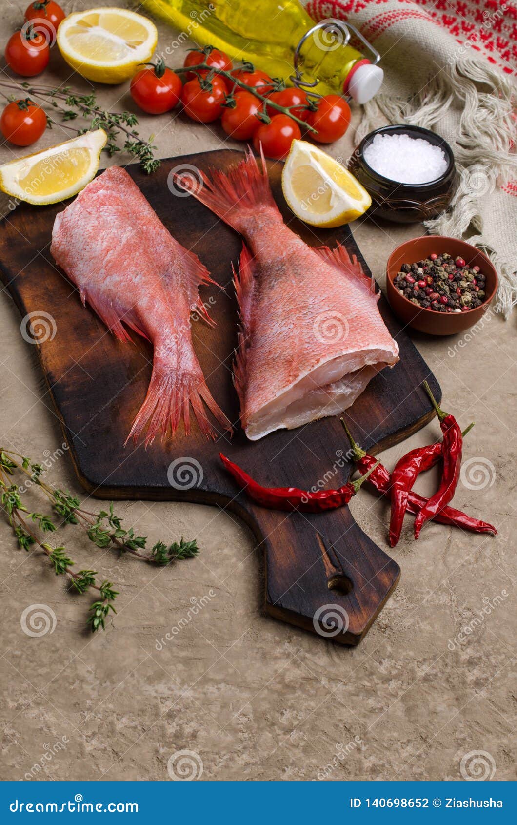 Fish raw snapper stock photo. Image of mediterranean - 140698652