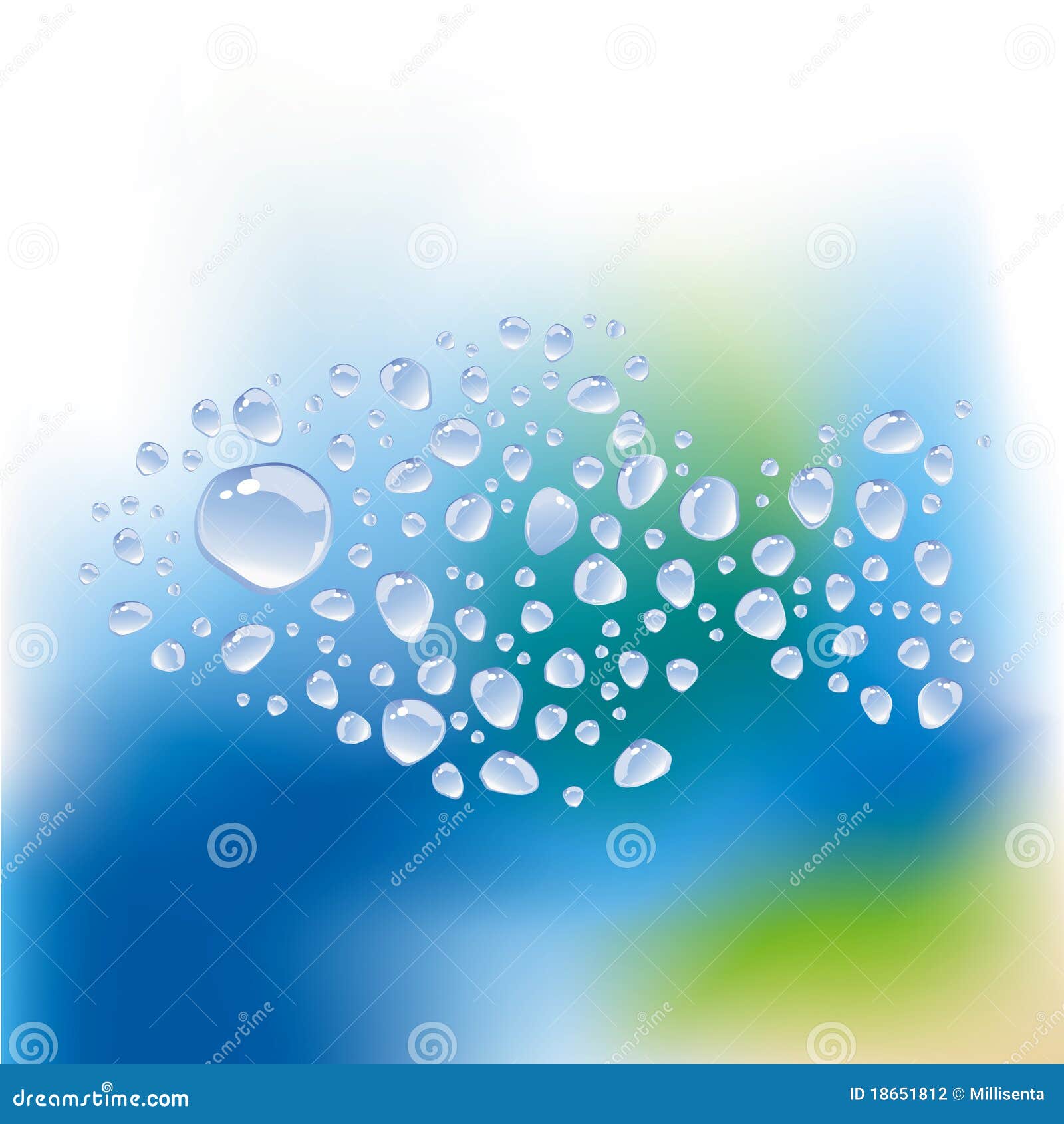 Fish with Realistic Water Drops Stock Vector - Illustration of design ...