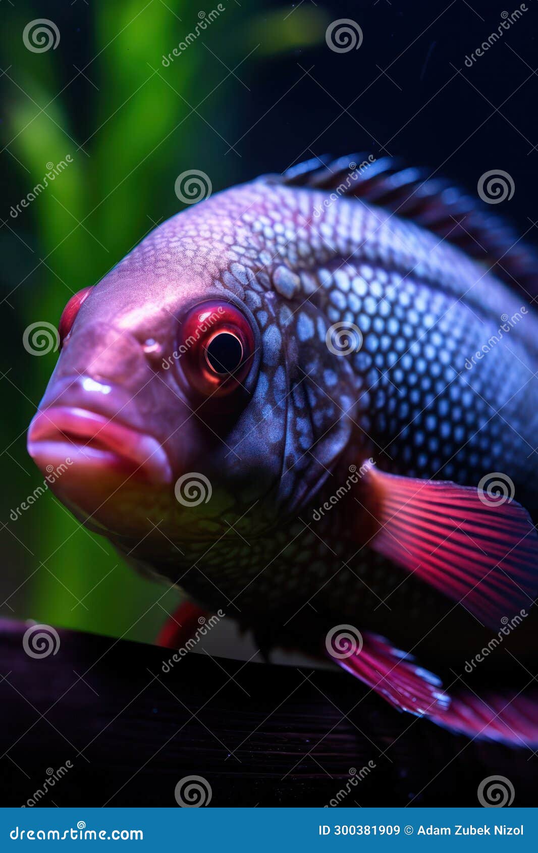 A fish with red eyes stock illustration. Illustration of underwater ...