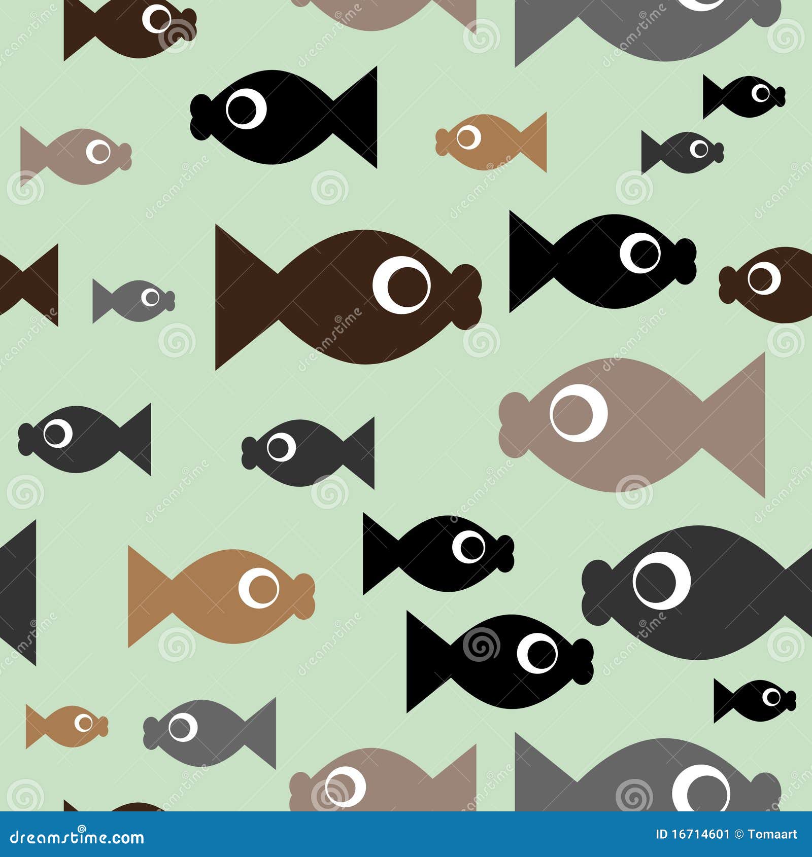 Fish repetitions stock vector. Illustration of hill, wallpaper - 16714601