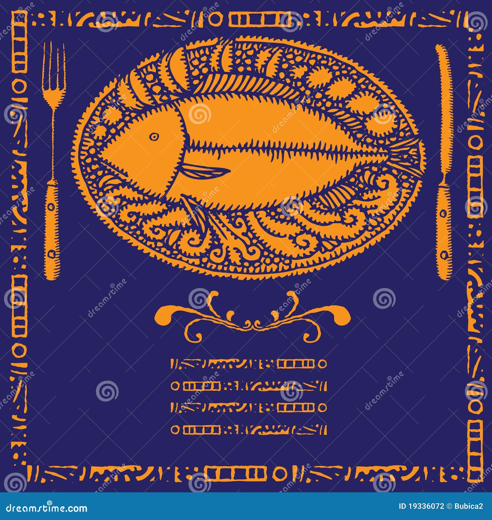 Fish Restaurant Menu Illustrations Stock Vector - Illustration of ...