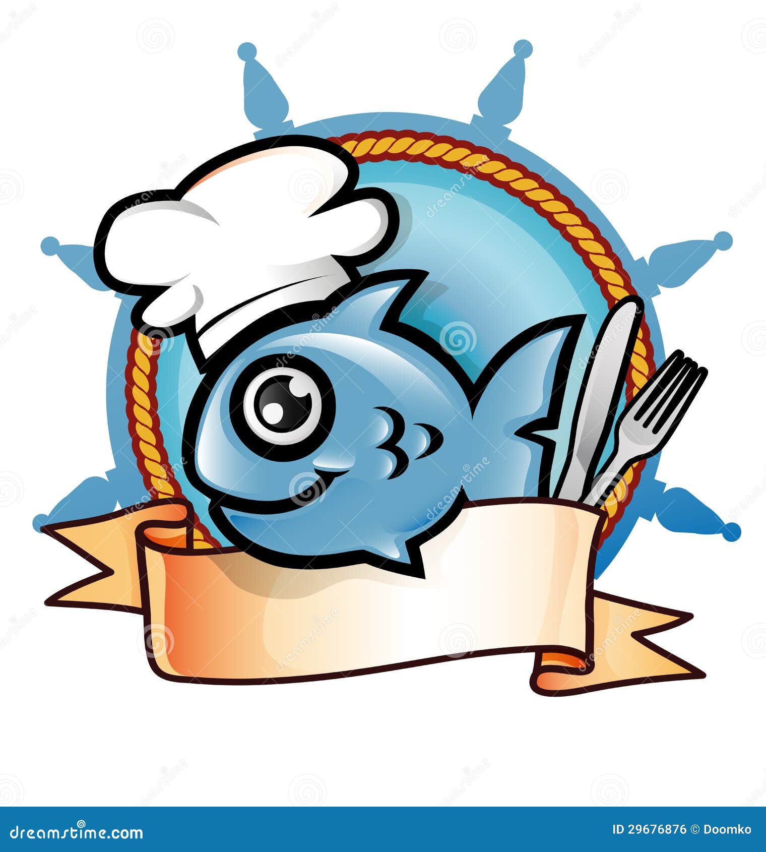Fish restaurant symbol stock vector. Illustration of menu - 29676876