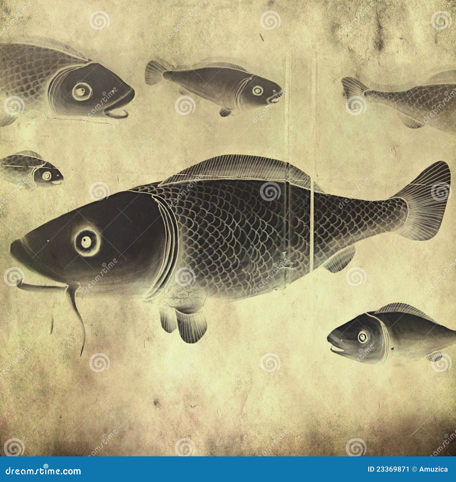 Fish - retro style stock illustration. Illustration of scrapbook - 23369871