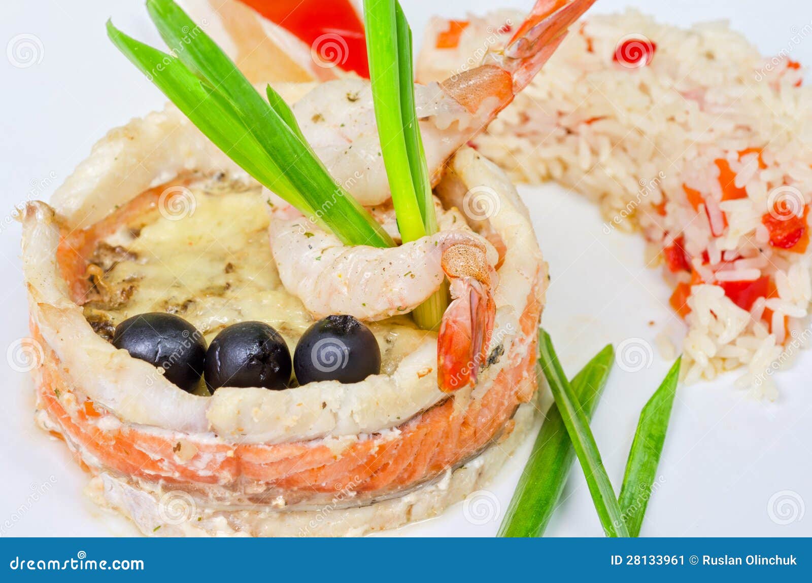 Fish with Rice and Vegetables Stock Image - Image of fish, meal: 28133961