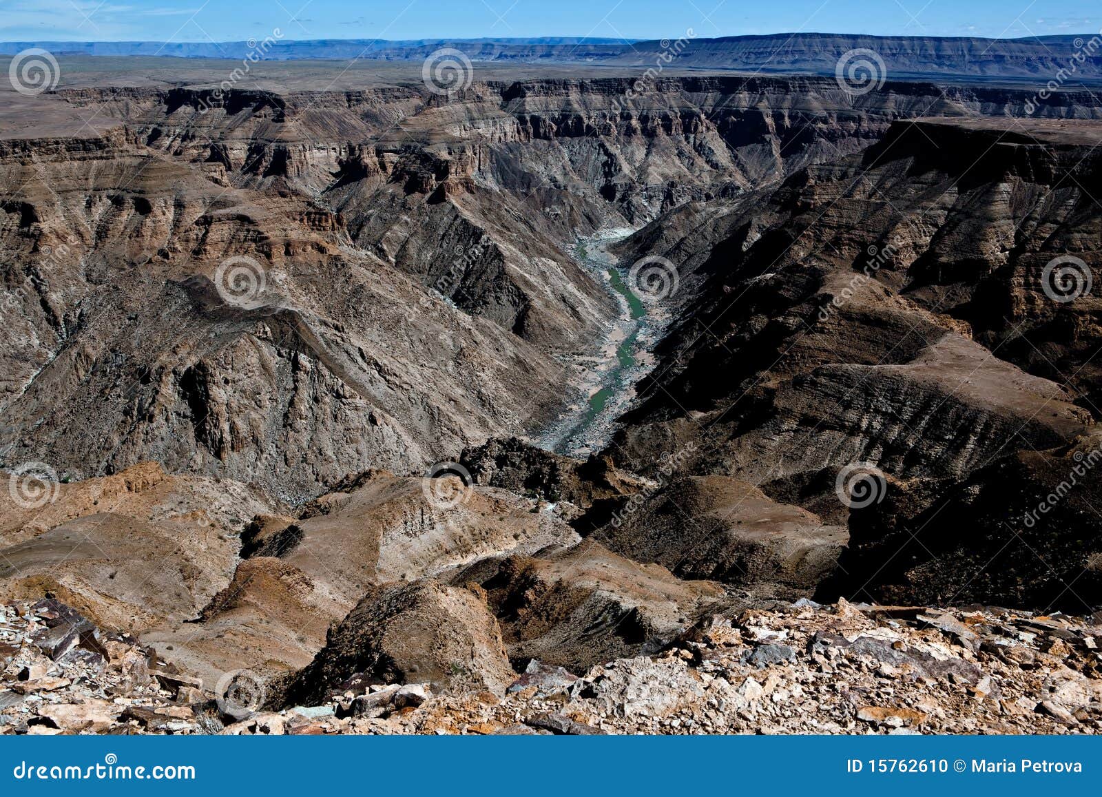 Fish River Canyon stock photo. Image of gorge, global - 15762610
