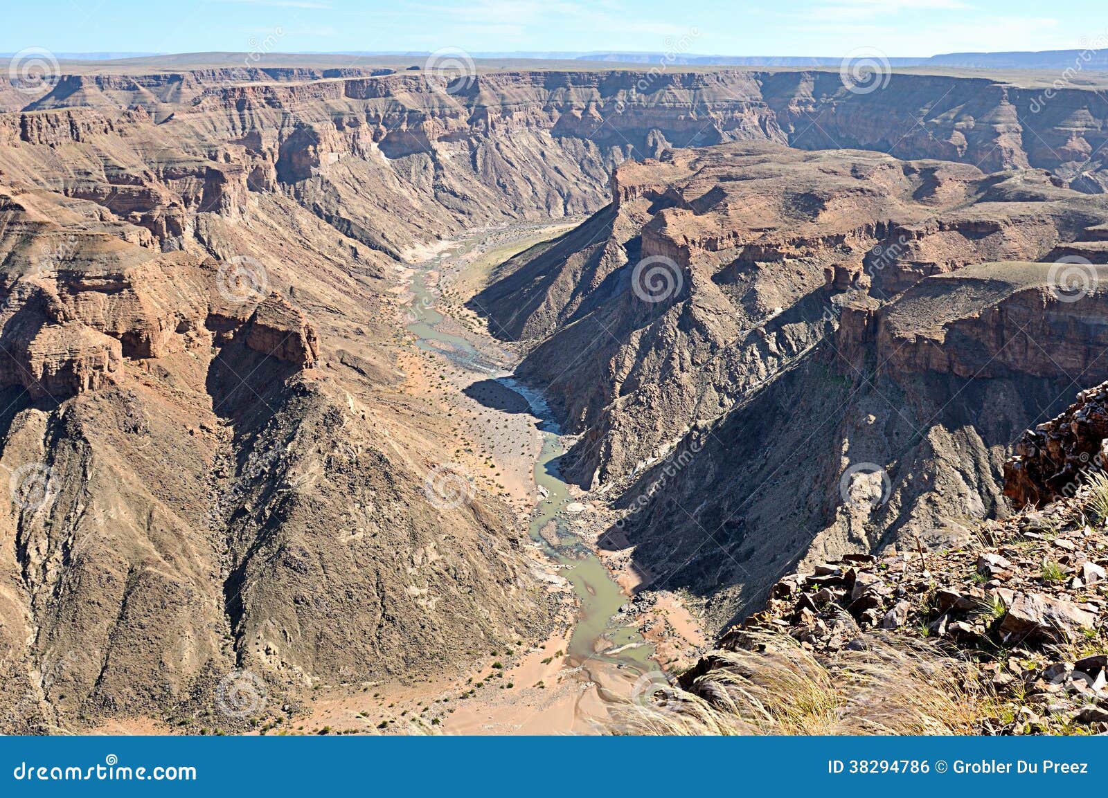 Fish River Canyon in Namibia Stock Photo - Image of desert, landscape ...
