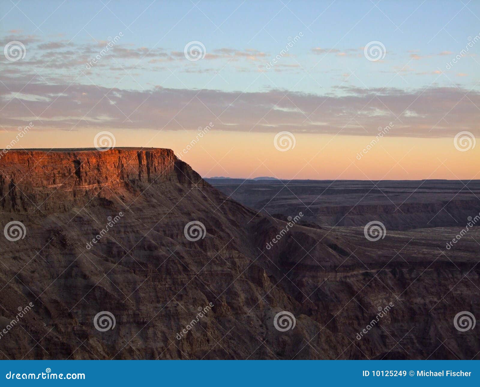 Fish River Canyon Sunset stock image. Image of fish, canyon - 10125249