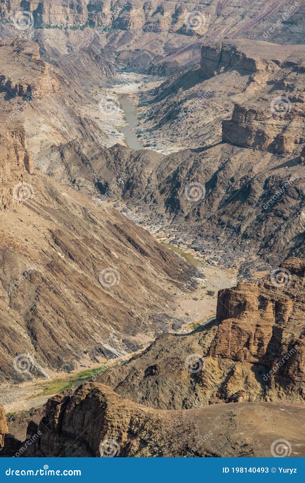Fish River in Namibia stock image. Image of severe, haze - 198140493