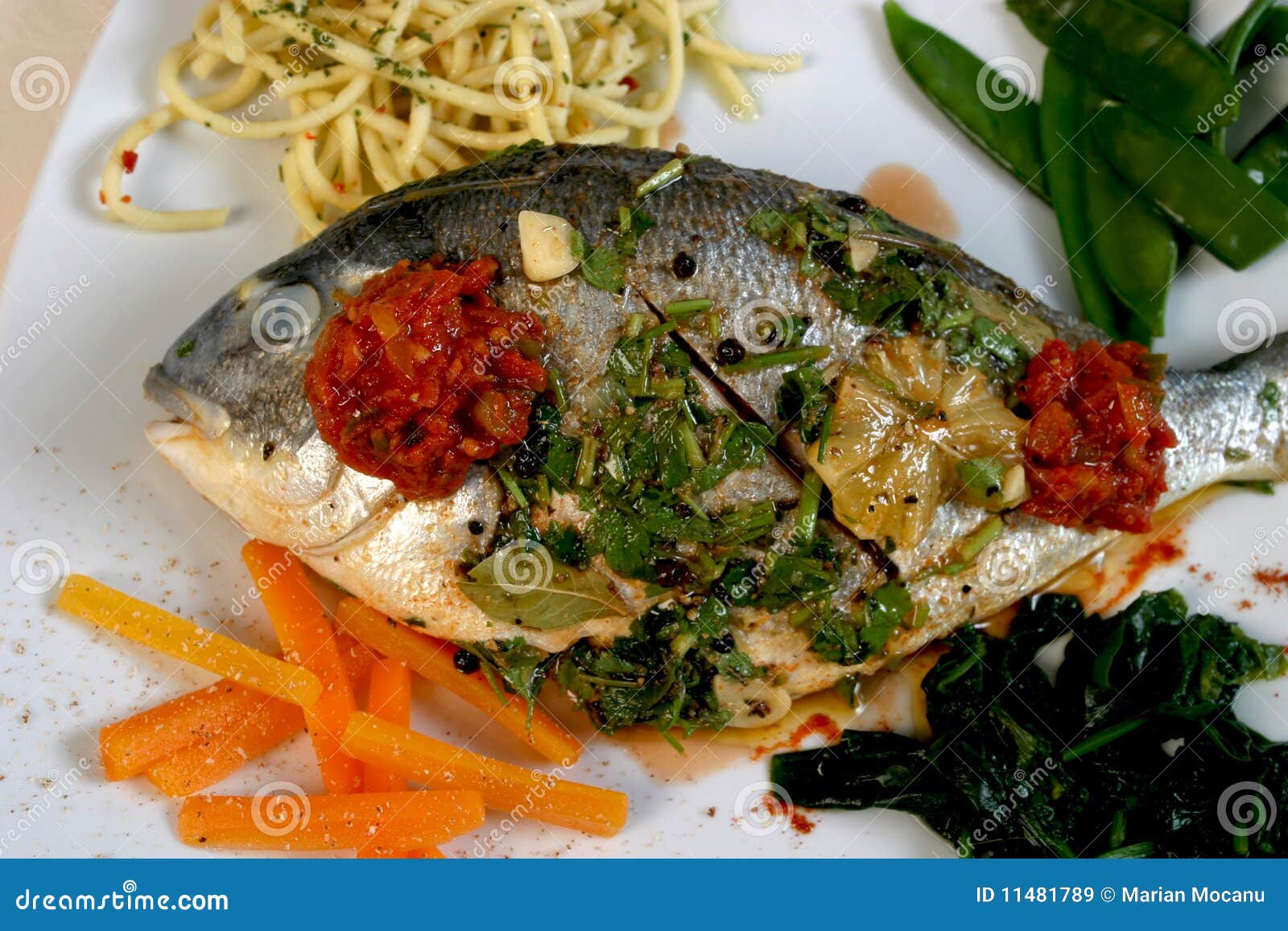 Fish roast stock image. Image of catering, decorative - 11481789