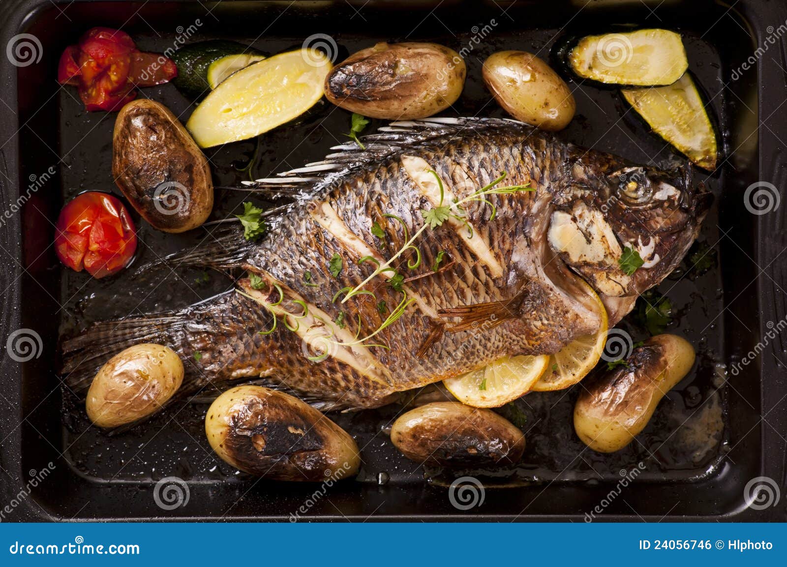Fish roasted stock photo. Image of casserole, seafood - 24056746