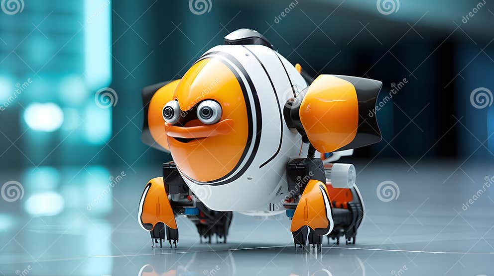 Fish Robot Technology. AI Illustration. Stock Image - Image of metal ...