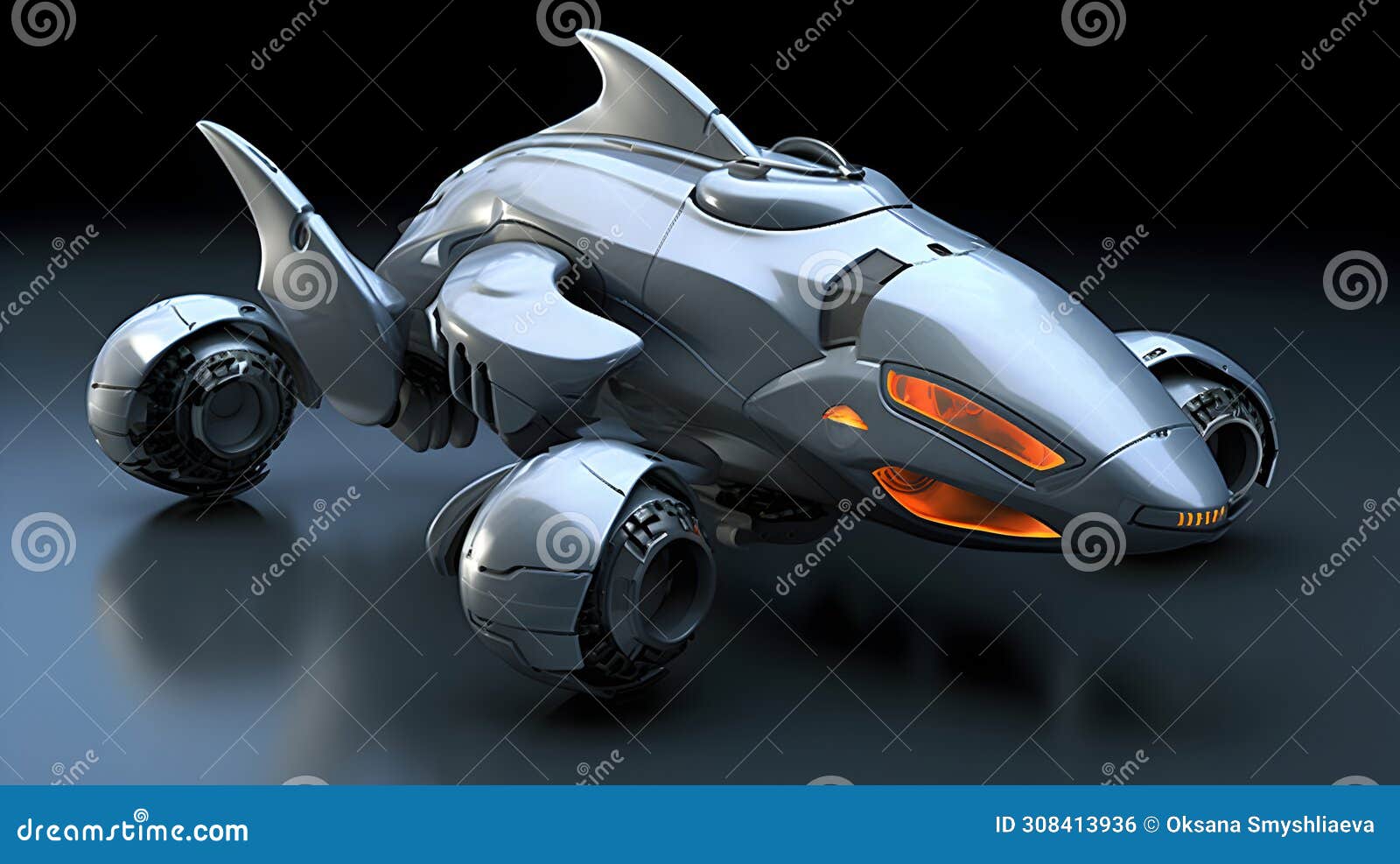 Fish Robot Technology. AI Illustration. Stock Photo - Image of shark ...