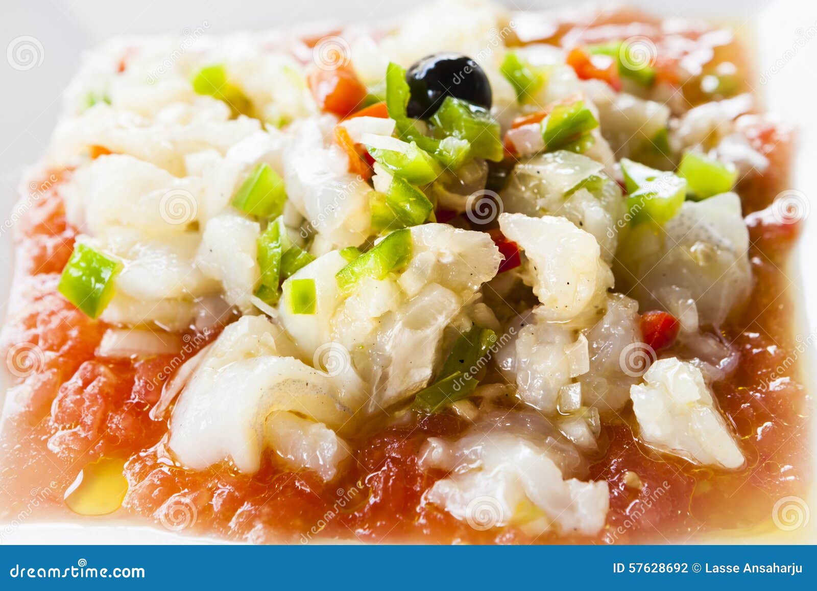 Fish Salad stock photo. Image of food, green, fish, colorful - 57628692