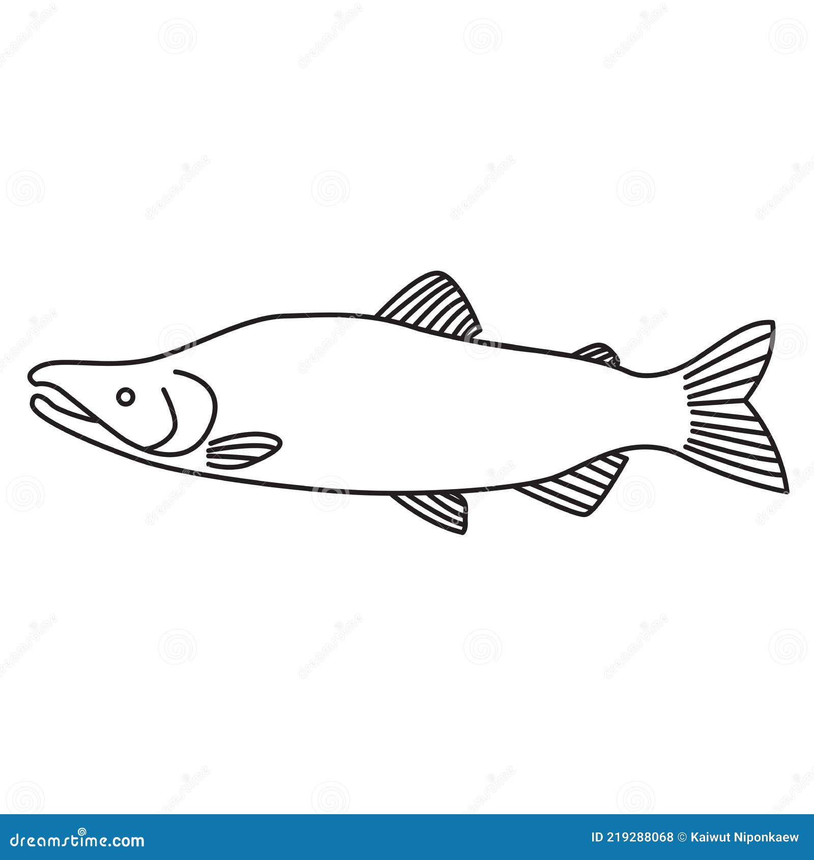 Fish salmon vector icon stock vector. Illustration of atlantic - 219288068