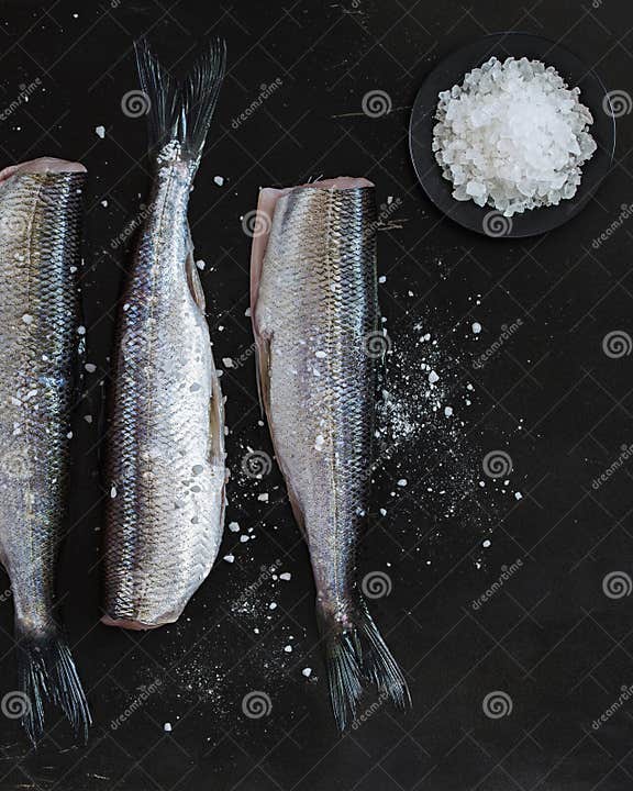 Fish and Salt stock image. Image of seafood, tail, fish - 75185281
