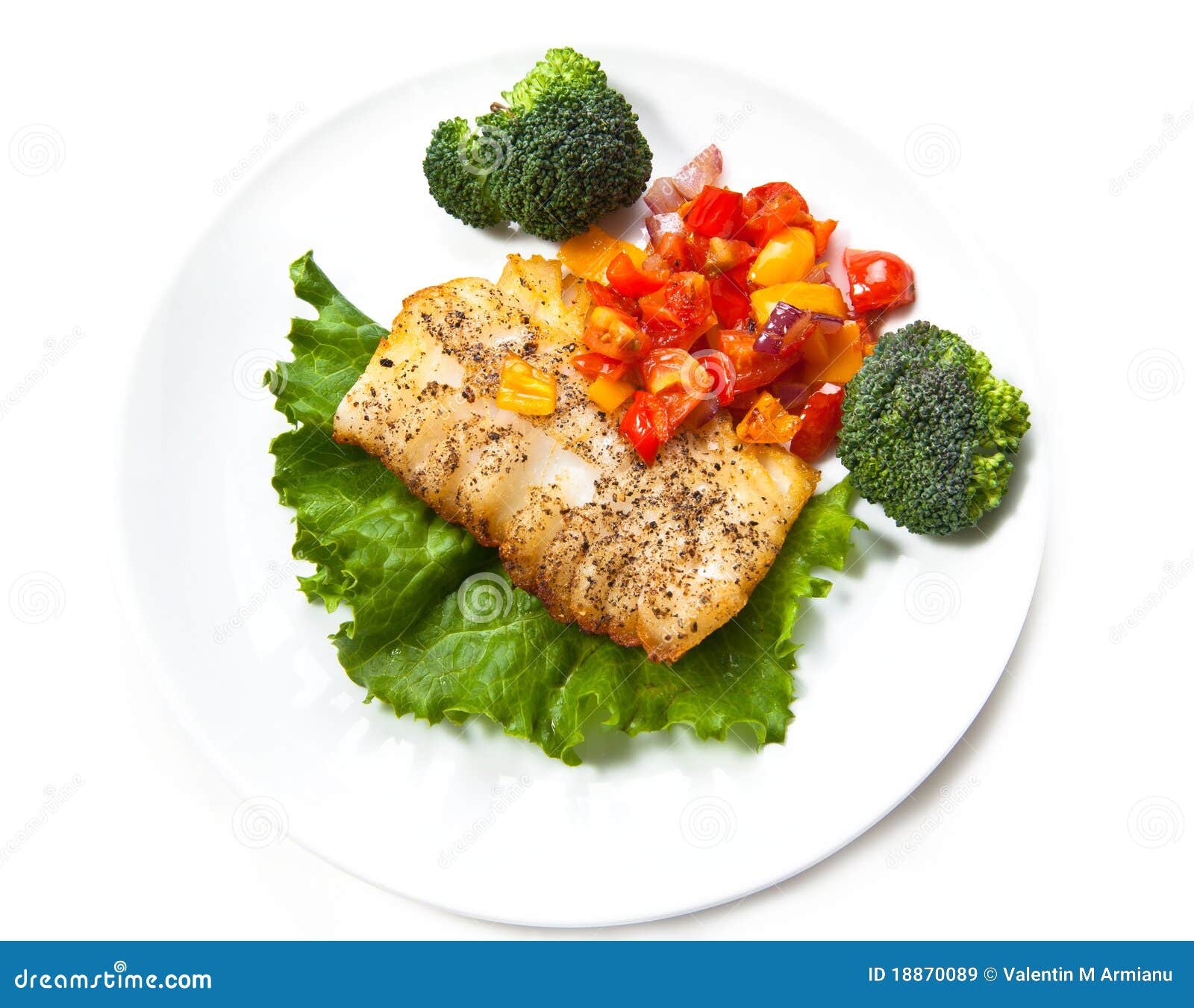 Fish saute fillet stock image. Image of dinner, halibut - 18870089