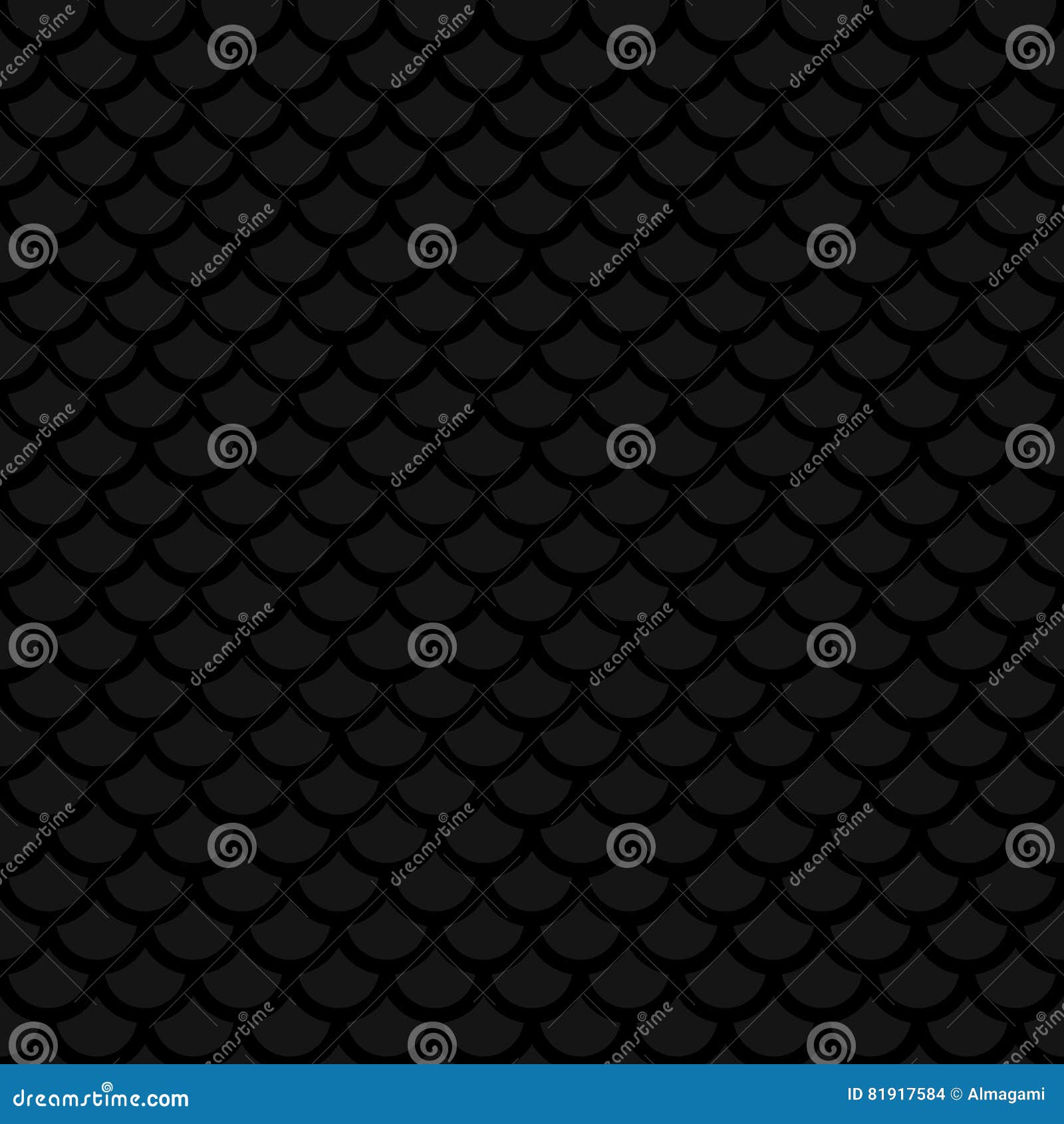 Fish Scale. Black Neutral Seamless Pattern for Modern Design in Stock ...