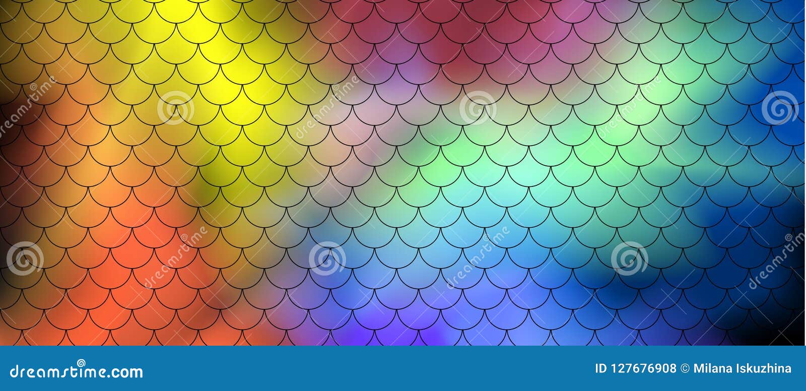 Fish Scale Motif Pattern on Abstract Background of Multi-colored ...
