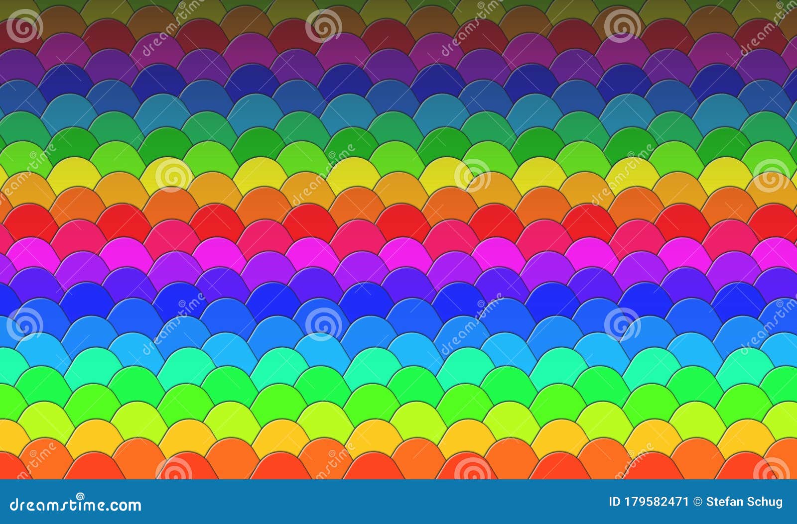 Fish Scale Pattern in Rainbow Colors Stock Illustration - Illustration ...