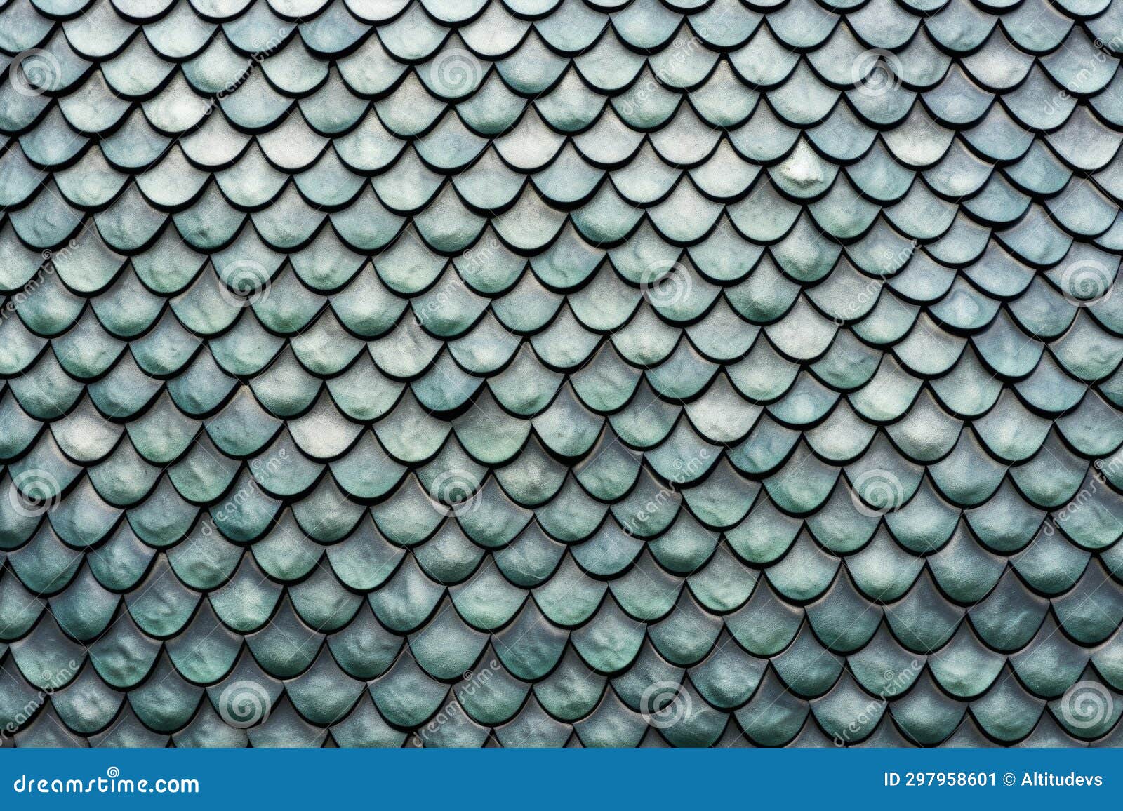 Fish Scale Pattern on a Roof Stock Image - Image of detail, tiles ...