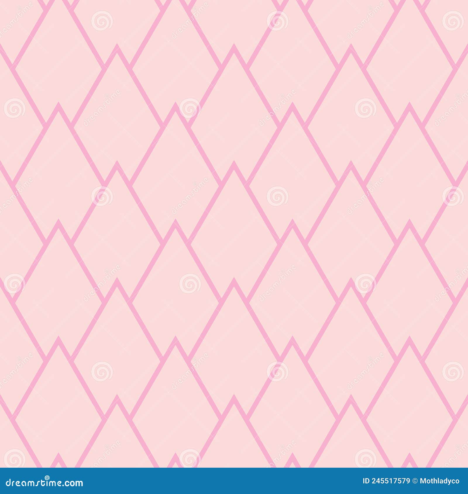 Fish Scale Pattern with Triangles, Pink Geometric Vector Repeat Stock ...
