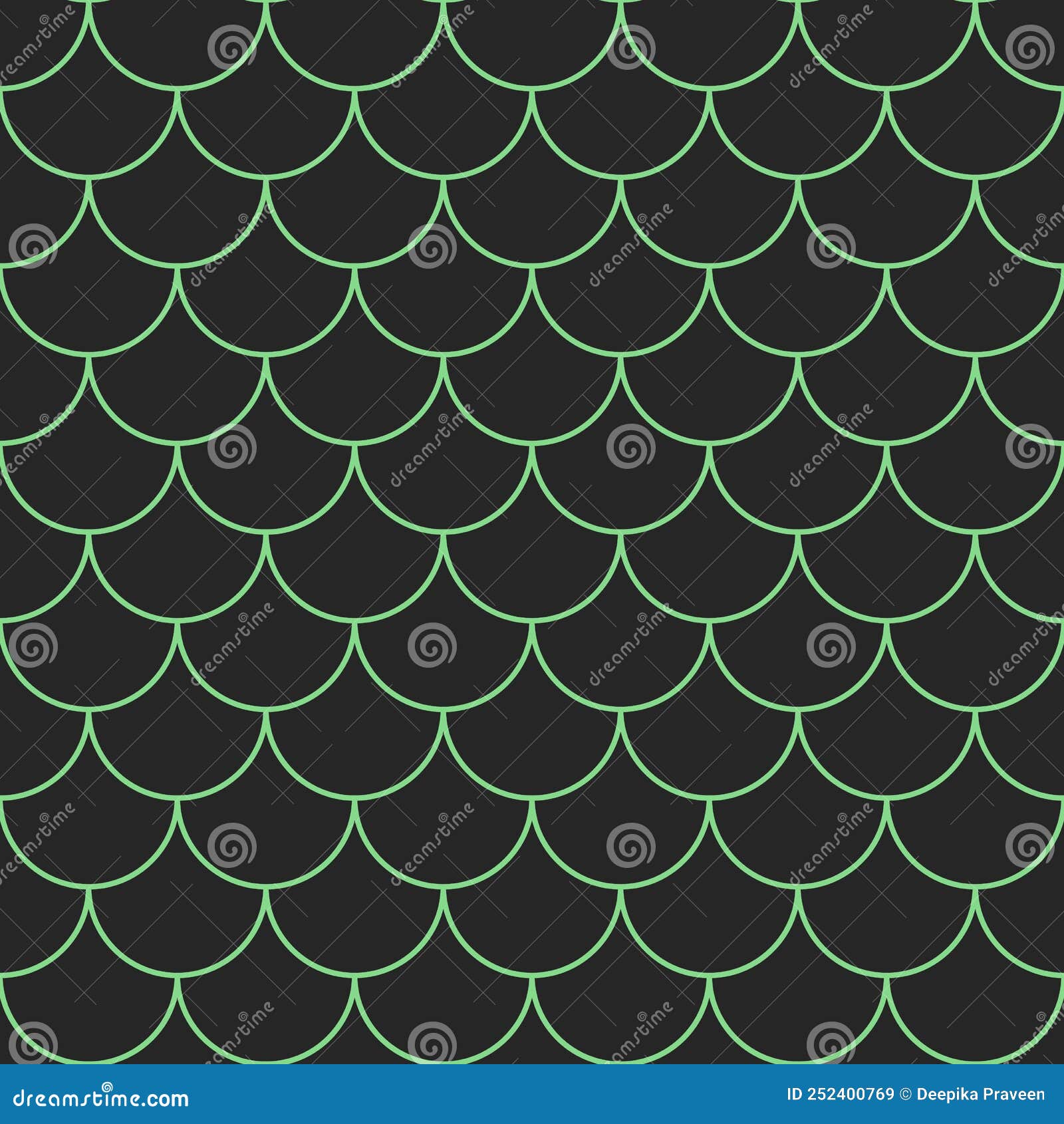 Fish Scale Vector Seamless Pattern Stock Vector - Illustration of ...