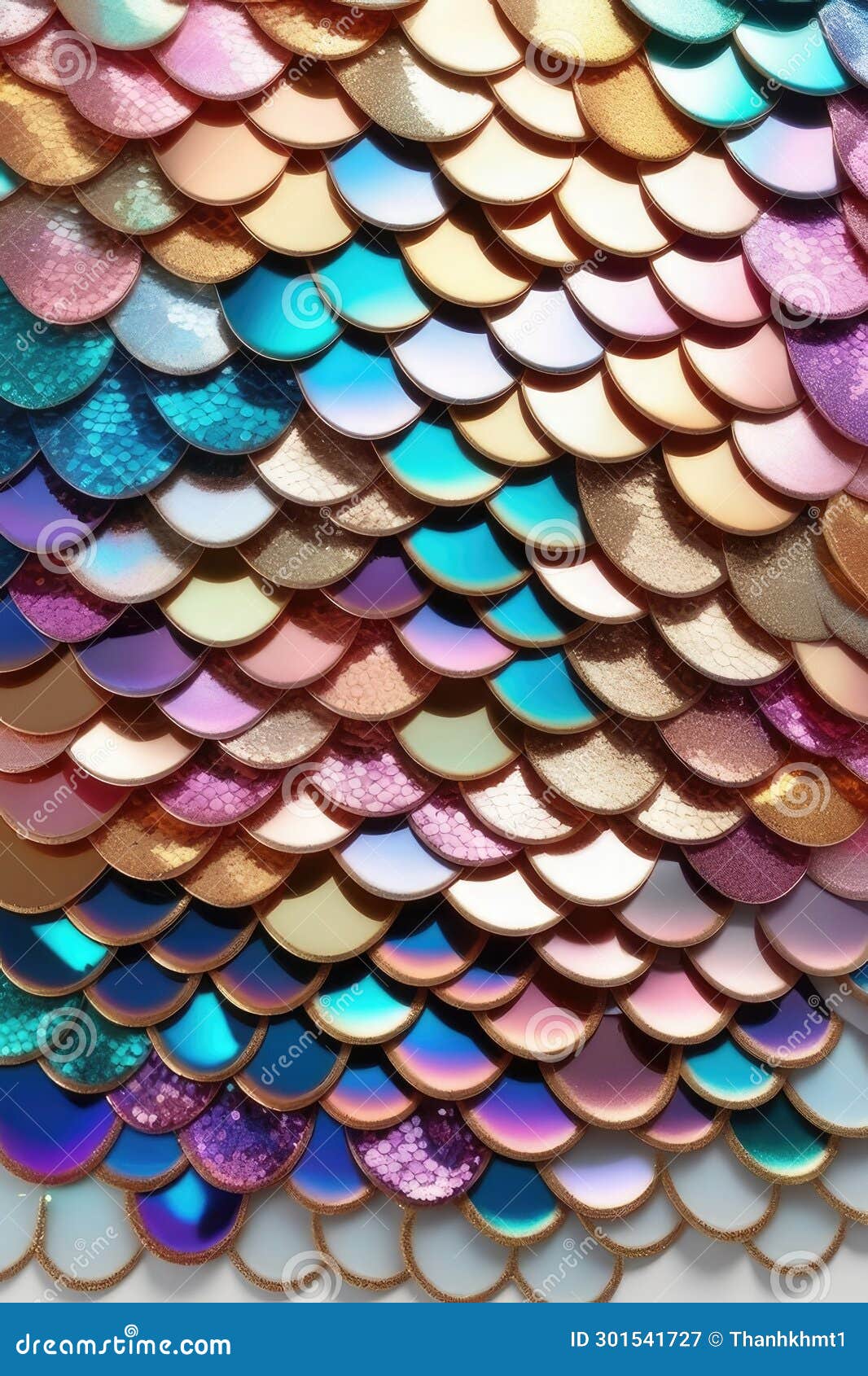 Fish Scales Colorful Pattern, Vertical Composition Stock Illustration ...