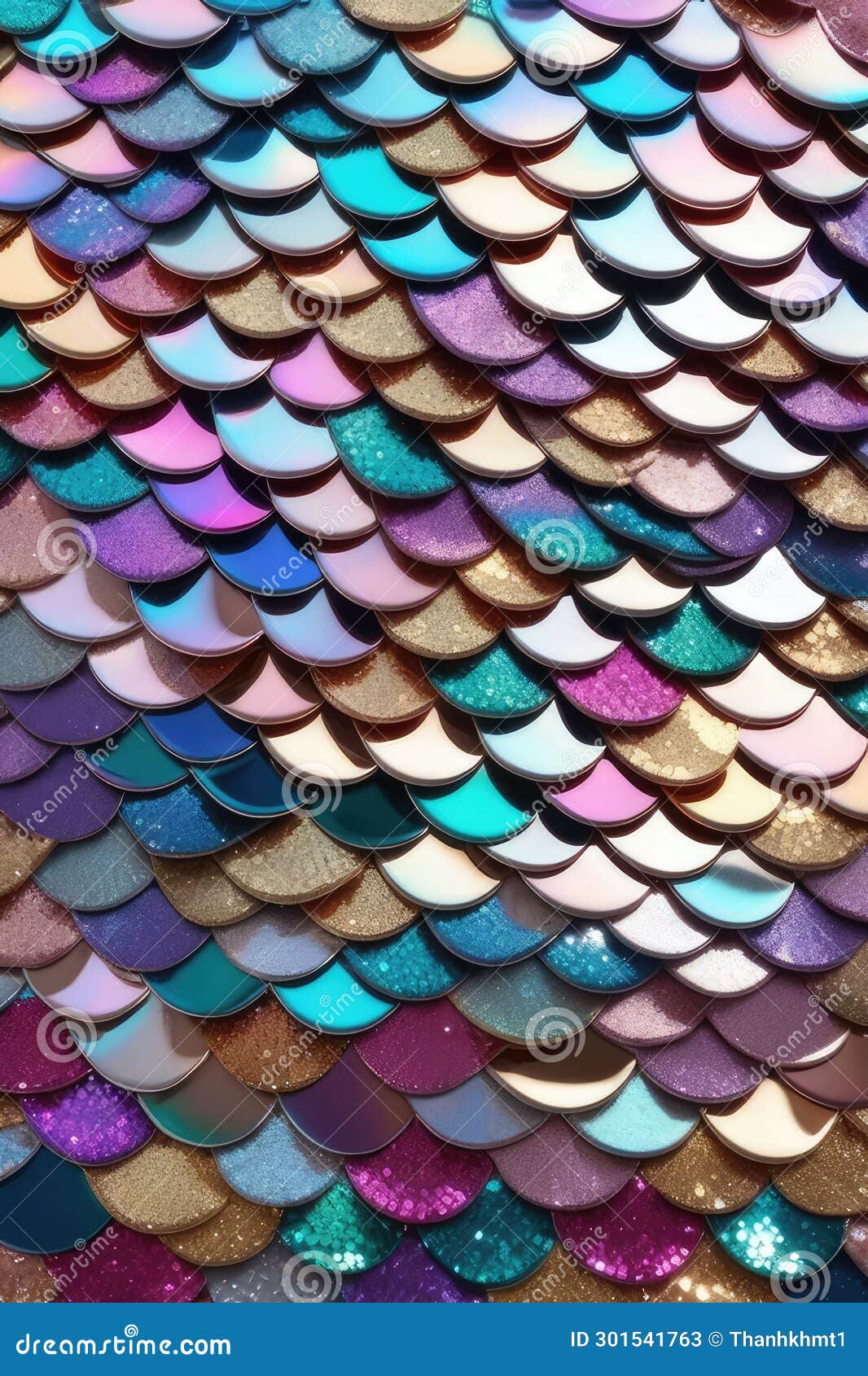 Fish Scales Colorful Pattern, Vertical Composition Stock Illustration ...