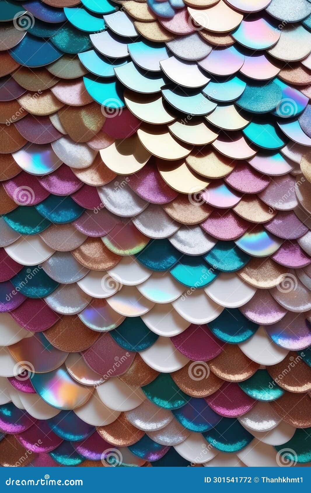 Fish Scales Colorful Pattern, Vertical Composition Stock Illustration ...